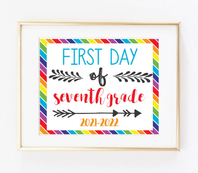 Printable First Day of School Signs