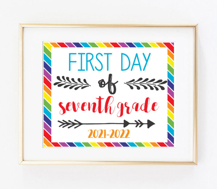 Printable First Day of School Signs