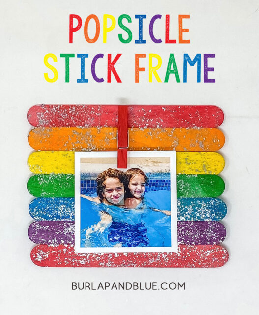 Popsicle Stick Picture Frame {An Easy Popsicle Stick Craft}