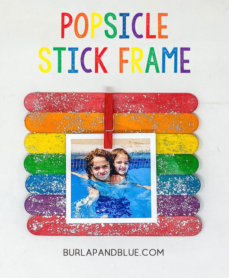 Popsicle Stick Picture Frame {An Easy Popsicle Stick Craft}