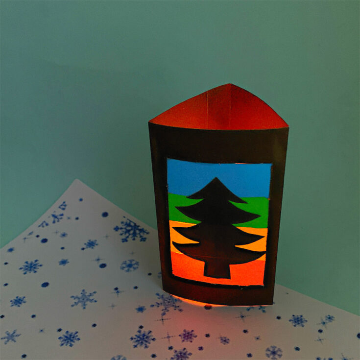 Christmas Tree Kids Craft -Make a Christmas Luminary