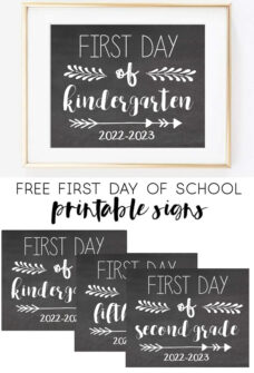 First Day of School Printable Signs 2022-2023