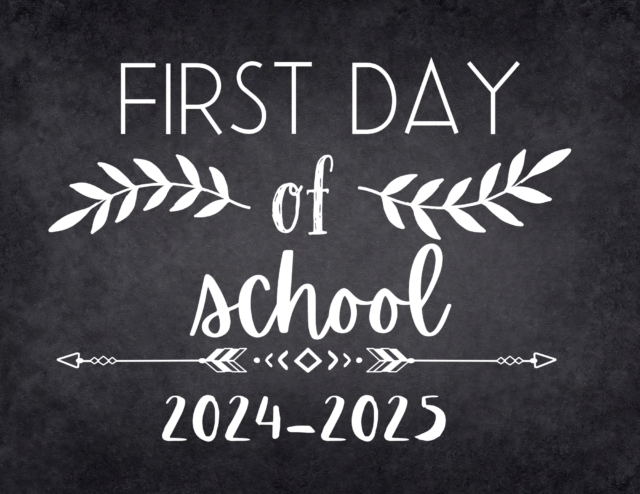Free First Day of School Printable Signs 2024